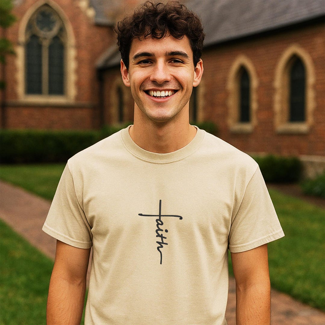 Embroidered Faith Hoodie - Faith Cross Shirt - Bible Verse Sweatshirts ...