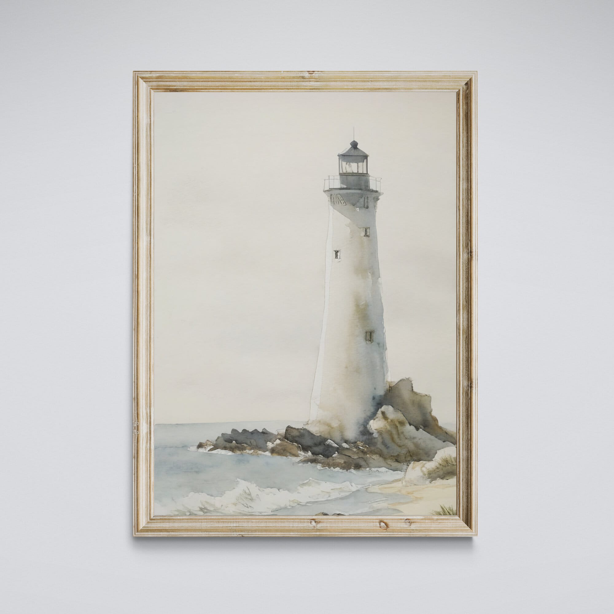 Lighthouse Print Vintage Art Watercolor Painting Gift Nautical - Etsy