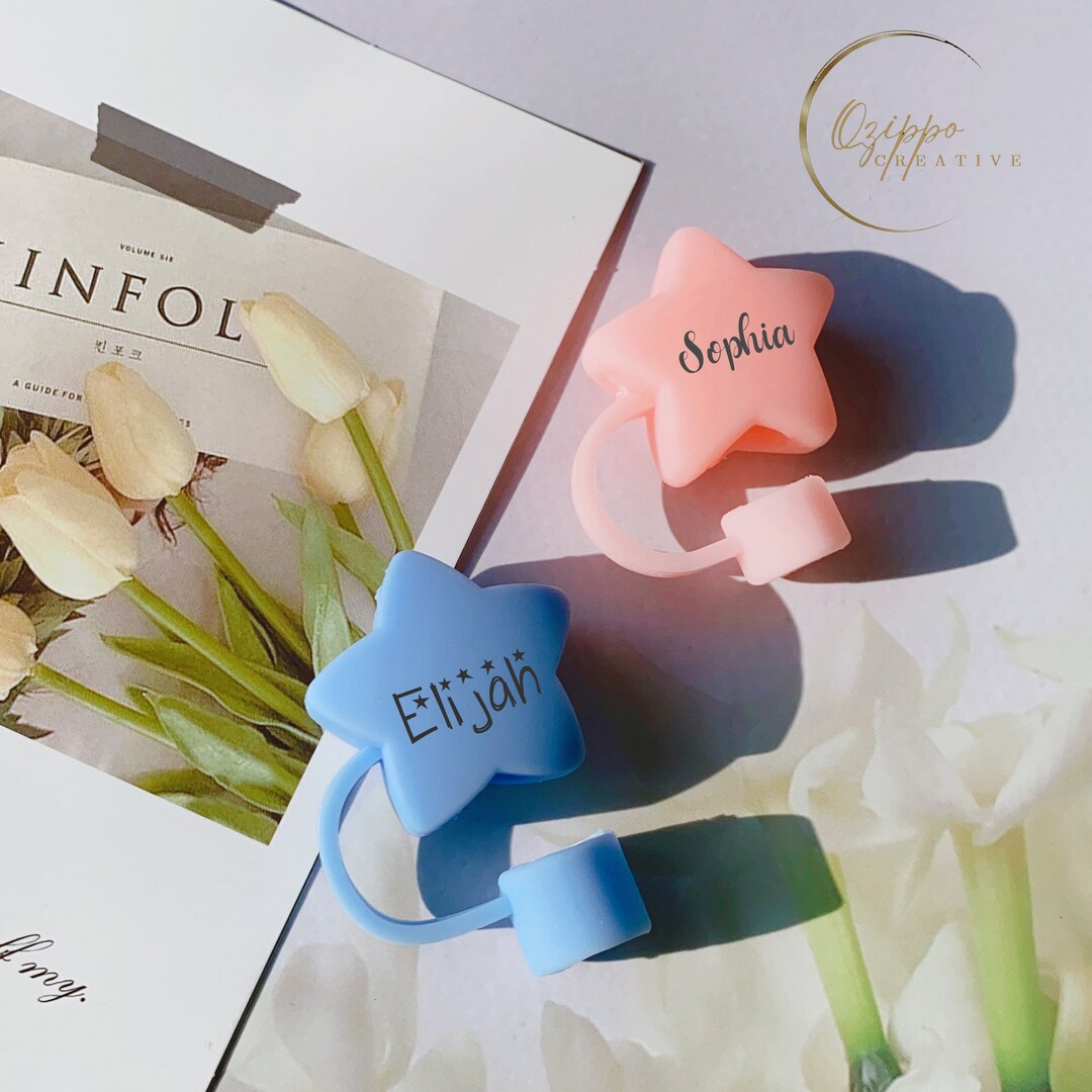 Customized Straw Cap,star Straw Topper,cute Straw Charm,silicone Straw ...