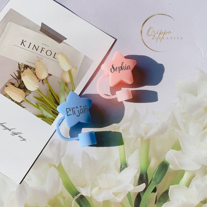 Customized Straw Cap,star Straw Topper,cute Straw Charm,silicone Straw ...