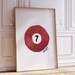 Vintage Pool Ball Print, Retro Watercolor Wall Art, Bar Cart Decor ...