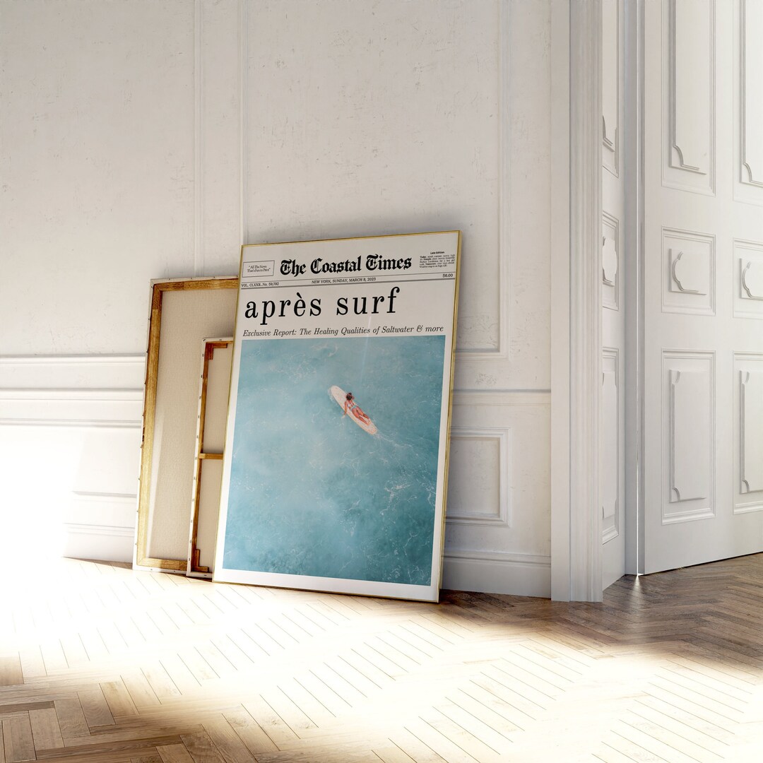 Coastal Print, Surf Poster, Apres Surf, Beachy Wall Art, Ocean ...