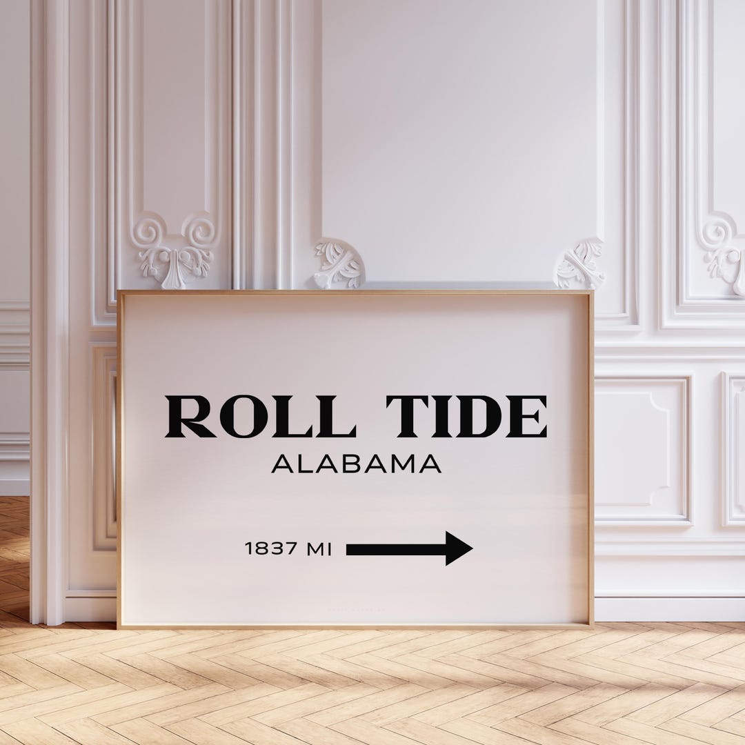 Roll Tide Alabama College Graduation Gift Marfa Wall Print, Trendy Wall ...