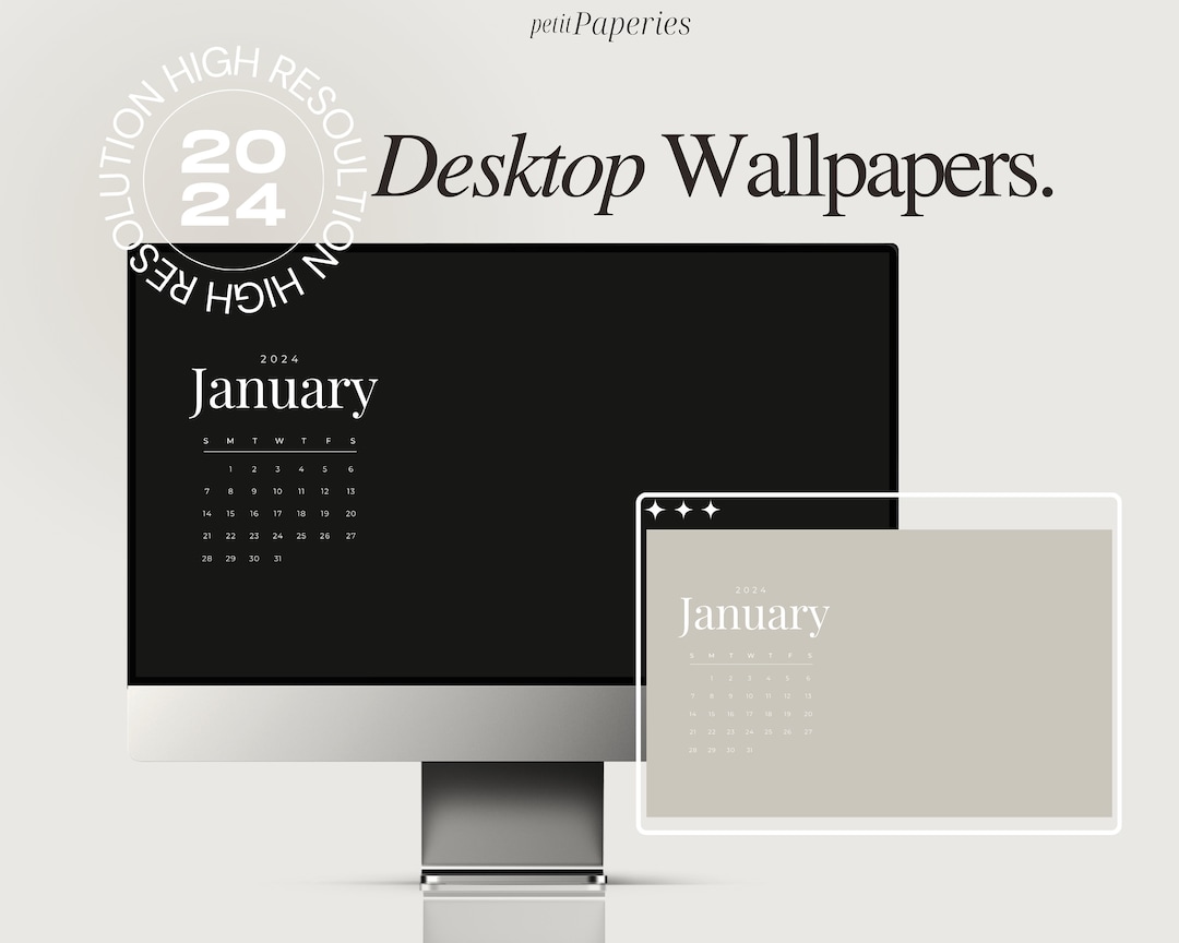2024 Desktop Wallpapers Calebdars Monthly Desktop Backgrounds, SET OF 4 ...