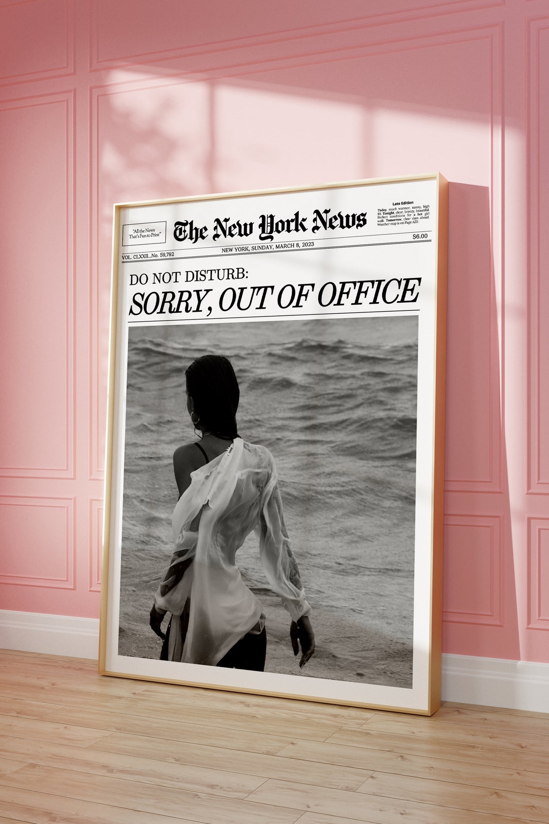 Trendy Newspapers Print, New York Magazine Cover, Out of Office Poster ...