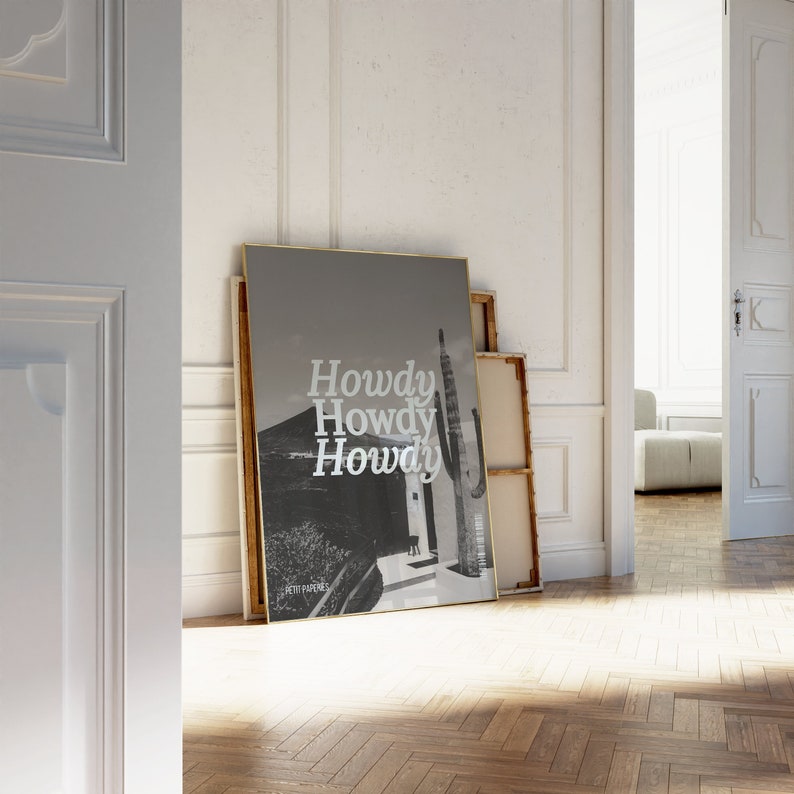 Howdy Western Wall Print Coastal Wall Art Print Trendy - Etsy