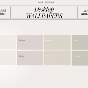 2025 Desktop Wallpapers Calendars | Monthly Desktop Backgrounds, SET OF ...