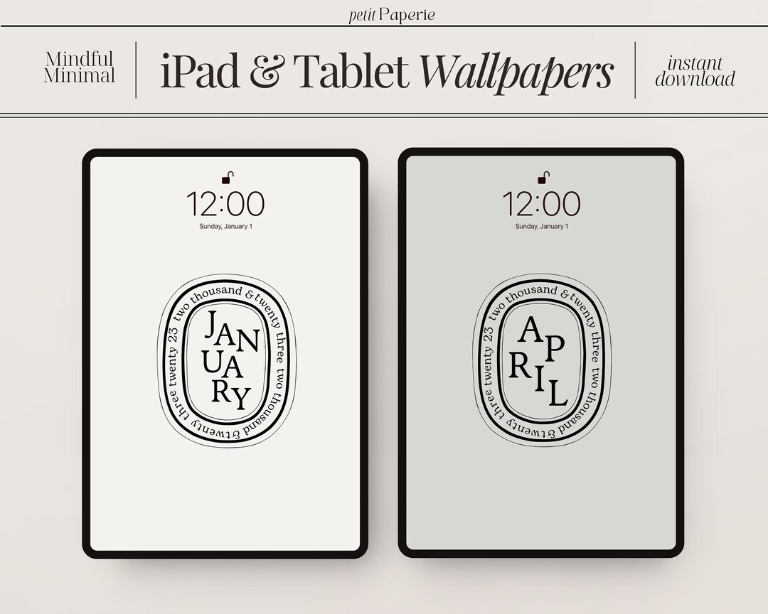 Minimalist iPad Wallpapers 2023 Calendar That Girl Aesthetic Background ...