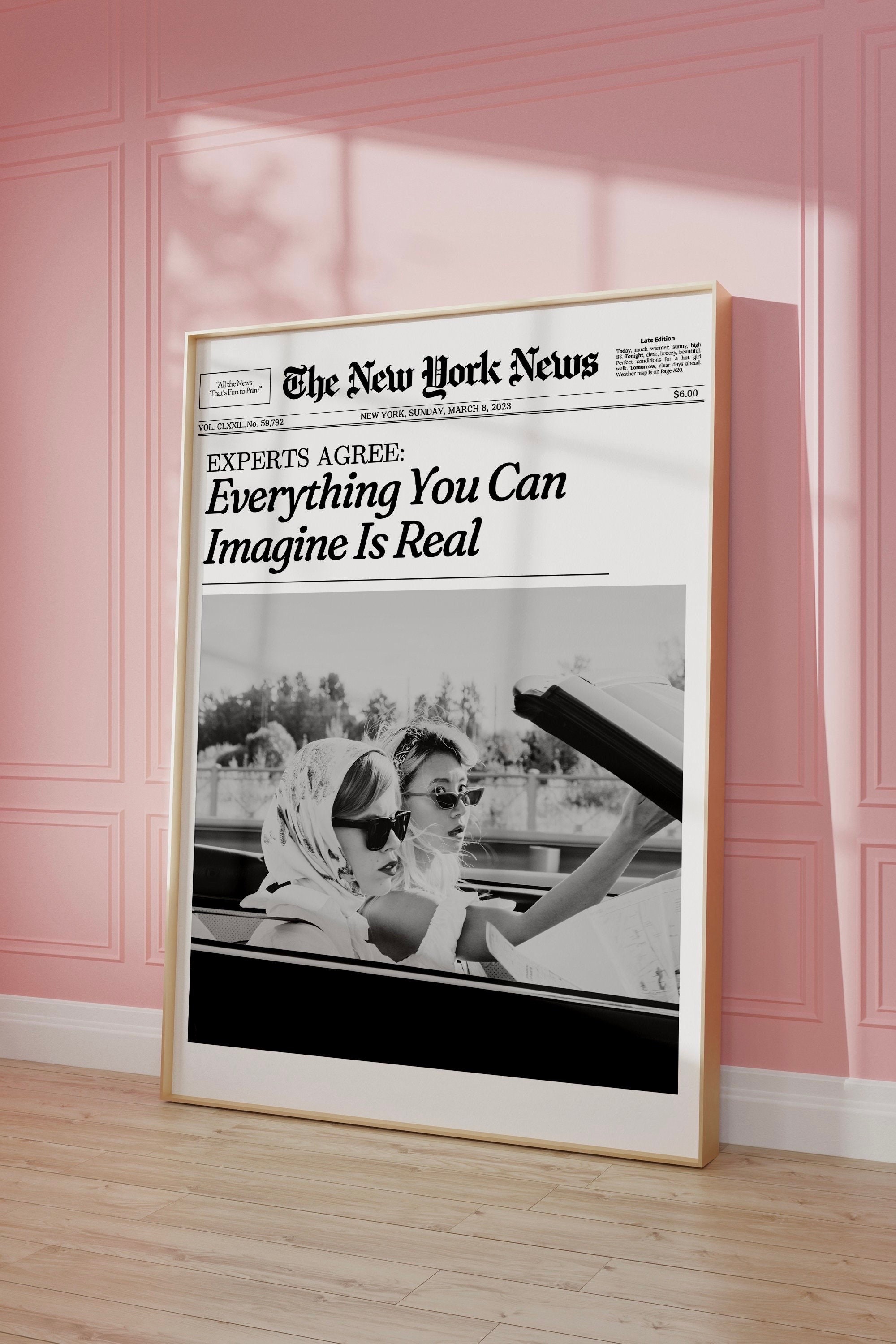 Trendy Newspaper Poster, New York News Magazine Print Everything You ...