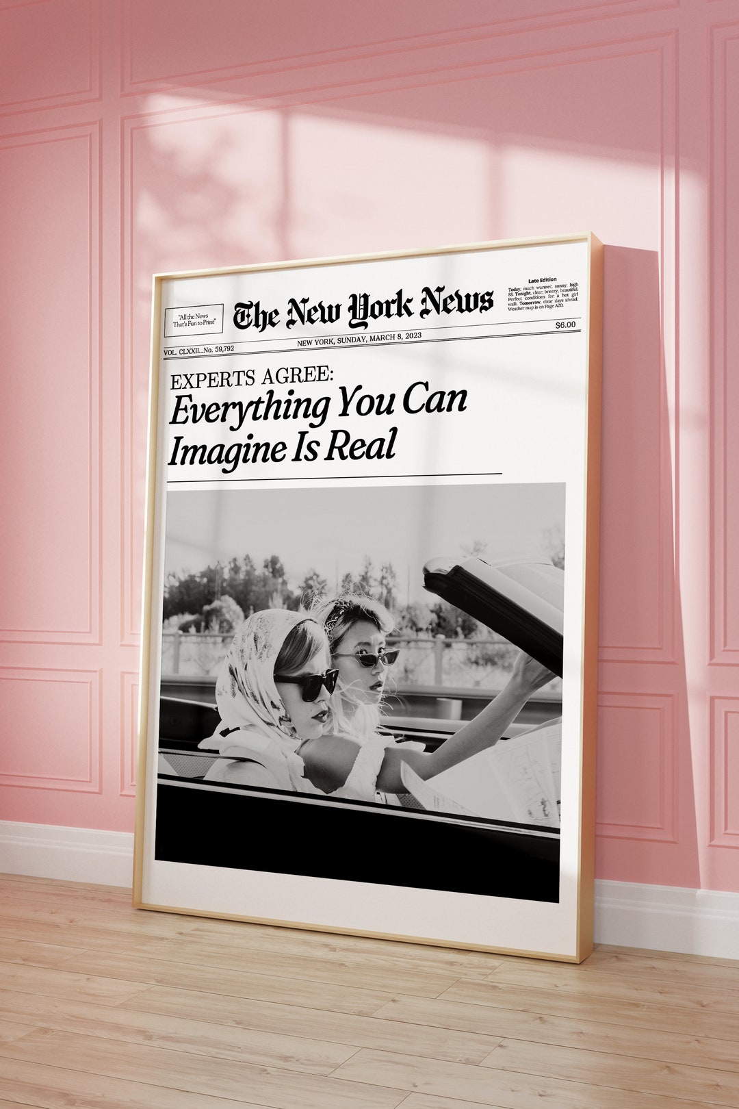 Trendy Newspaper Poster, New York News Magazine Print Everything You ...