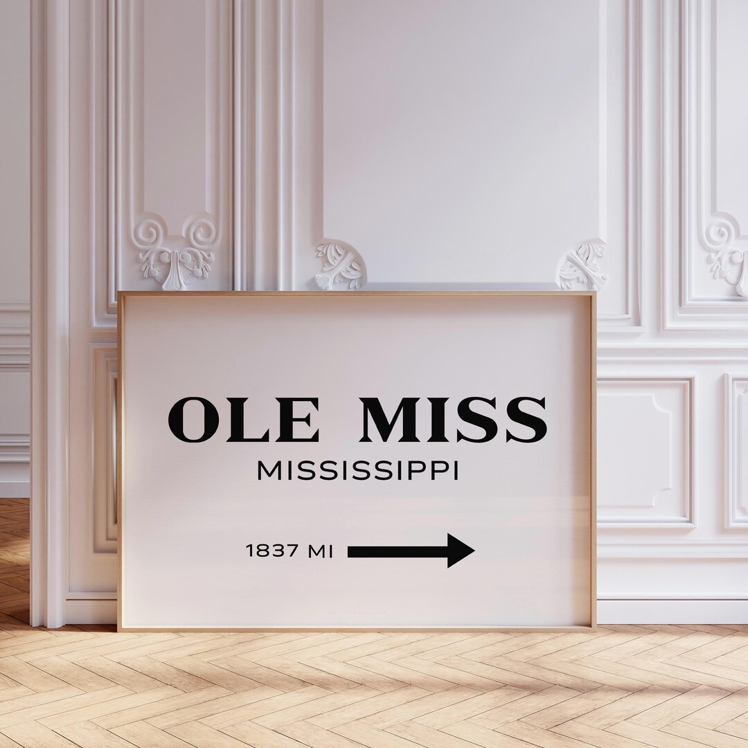 Ole Miss Wall Art Graduation Gift Marfa Wall Print, Trendy Wall Art ...