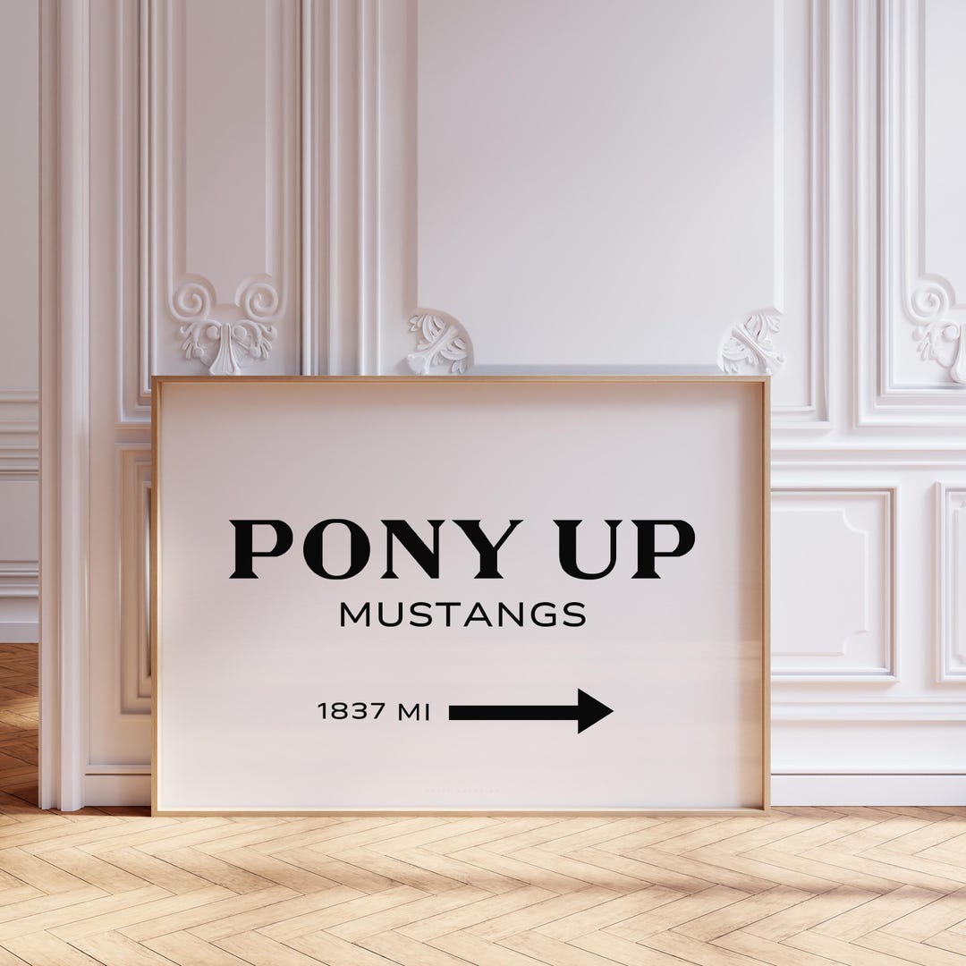 Pony up SMU Wall Art Graduation Gift Marfa Wall Print, Trendy Wall Art ...