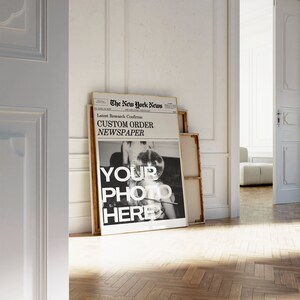 CUSTOM Newspaper Print, Personalized New York Newspaper Wall Art ...