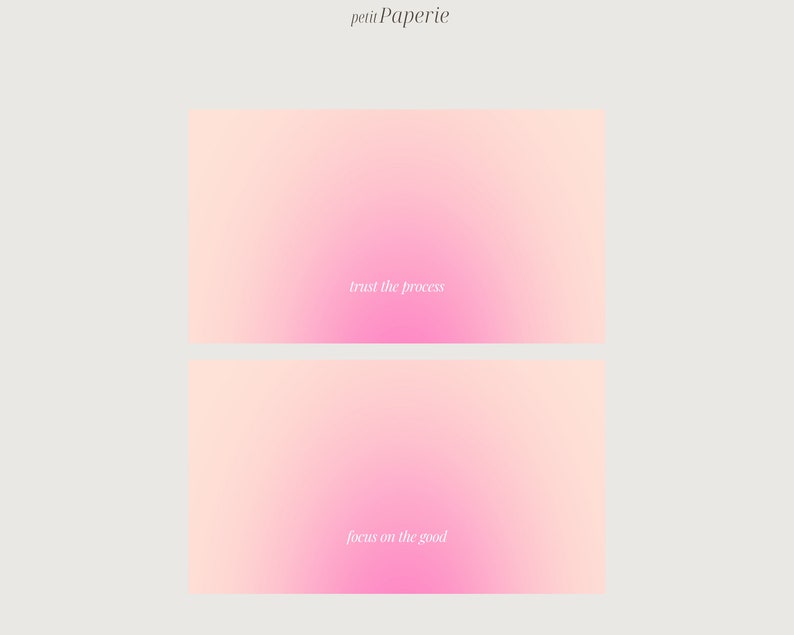 Positive Gradient Aura Pink Affirmations Desktop Wallpapers - Etsy