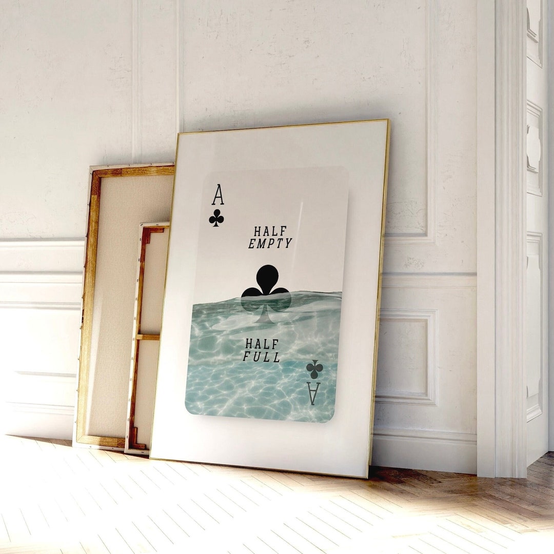Trendy Retro Playing Cards Prints | Aesthetic Ace Card Poster, HALF ...