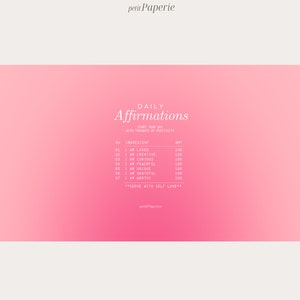 Positive Gradient Aura Pink Affirmations Theme Desktop Wallpaper ...