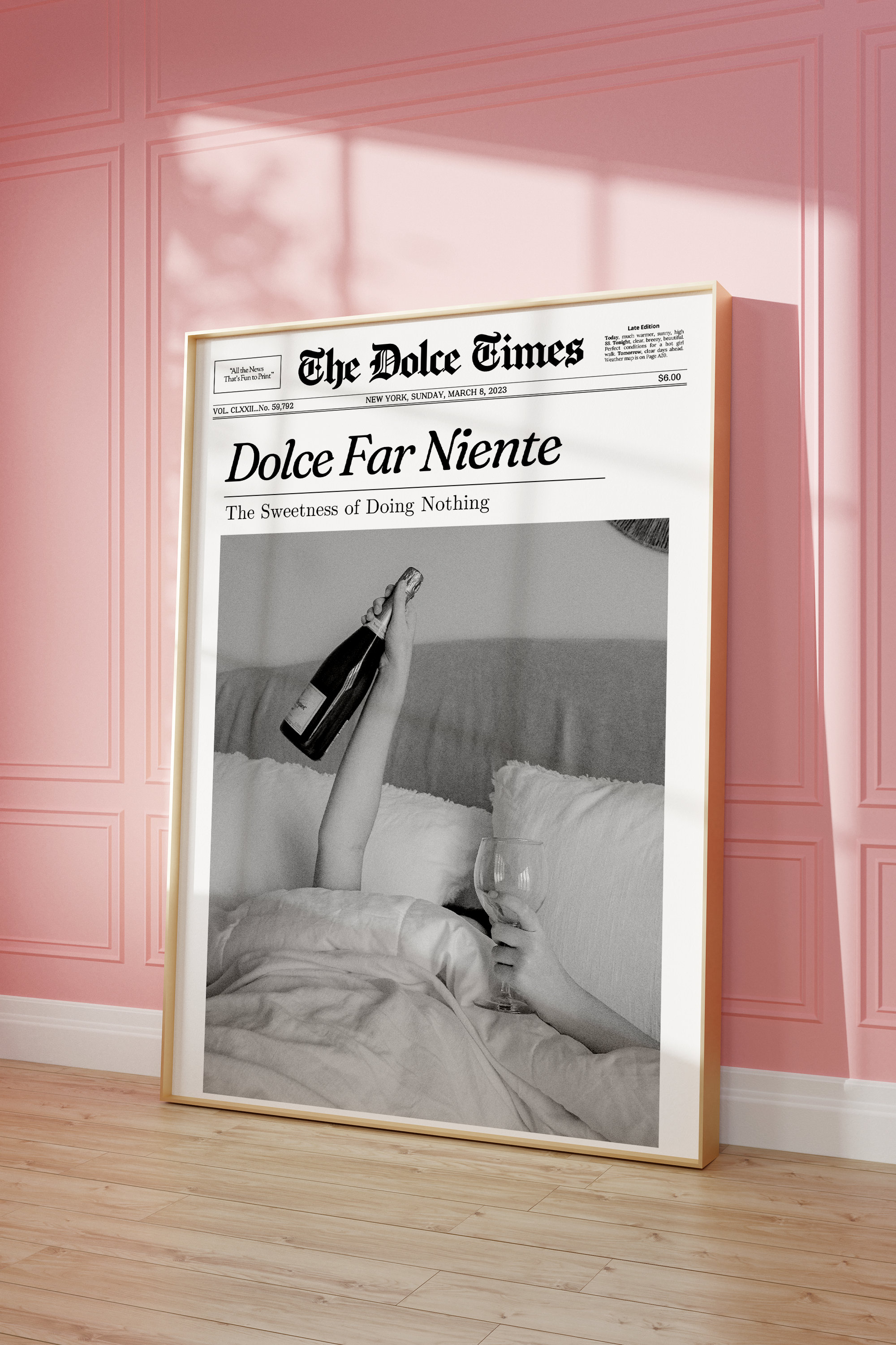 Newspaper Art Print Trendy Wall Poster New York News La - Etsy