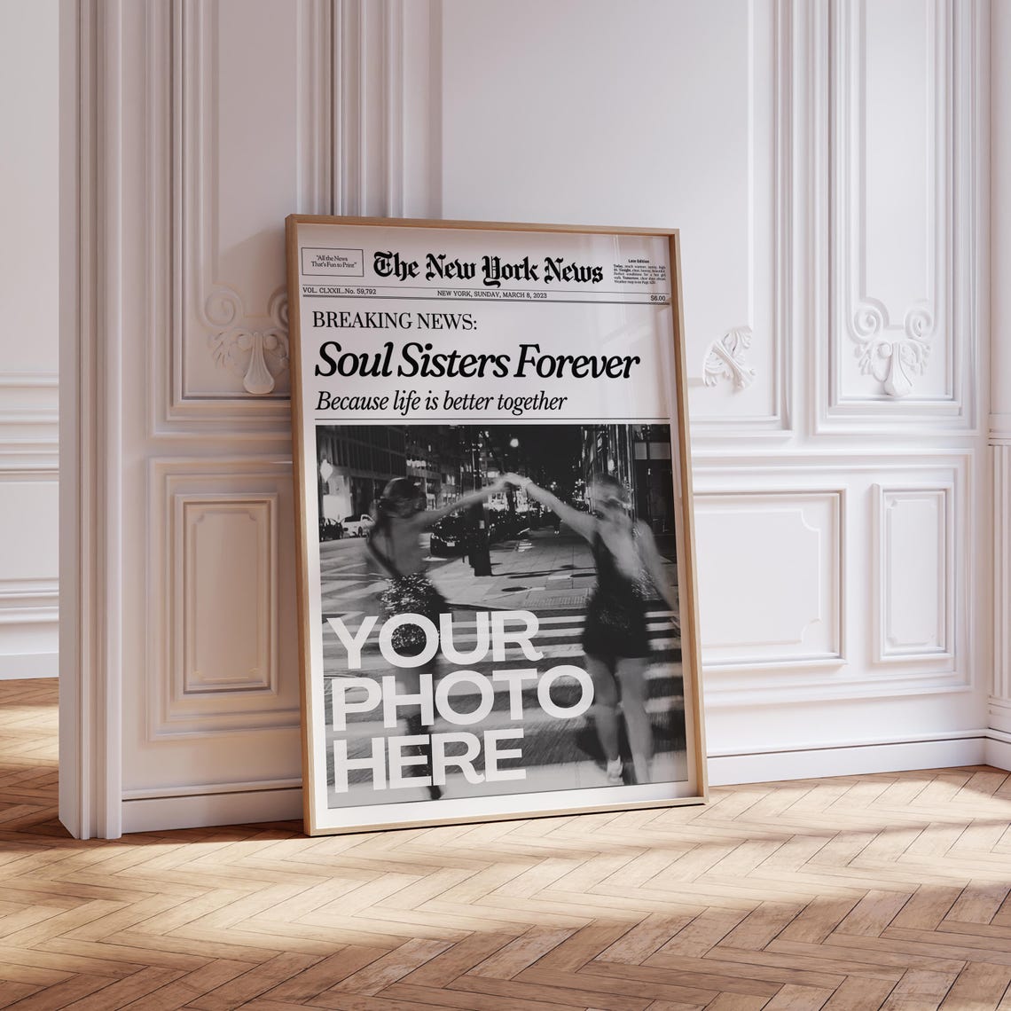 CUSTOM Newspaper Print, Personalized Newsprint Poster, College Dorm ...