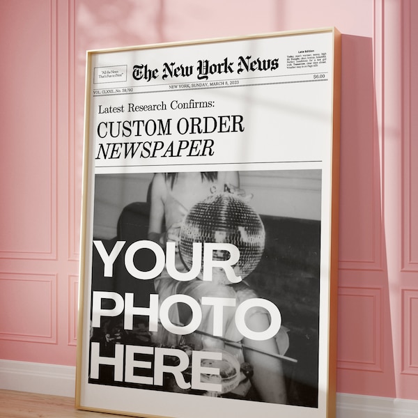 Custom Newspaper - Etsy
