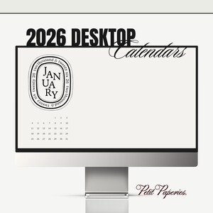 2026 Desktop Calendar Wallpapers 2025-2026 | Minimalist Modern Simple ...