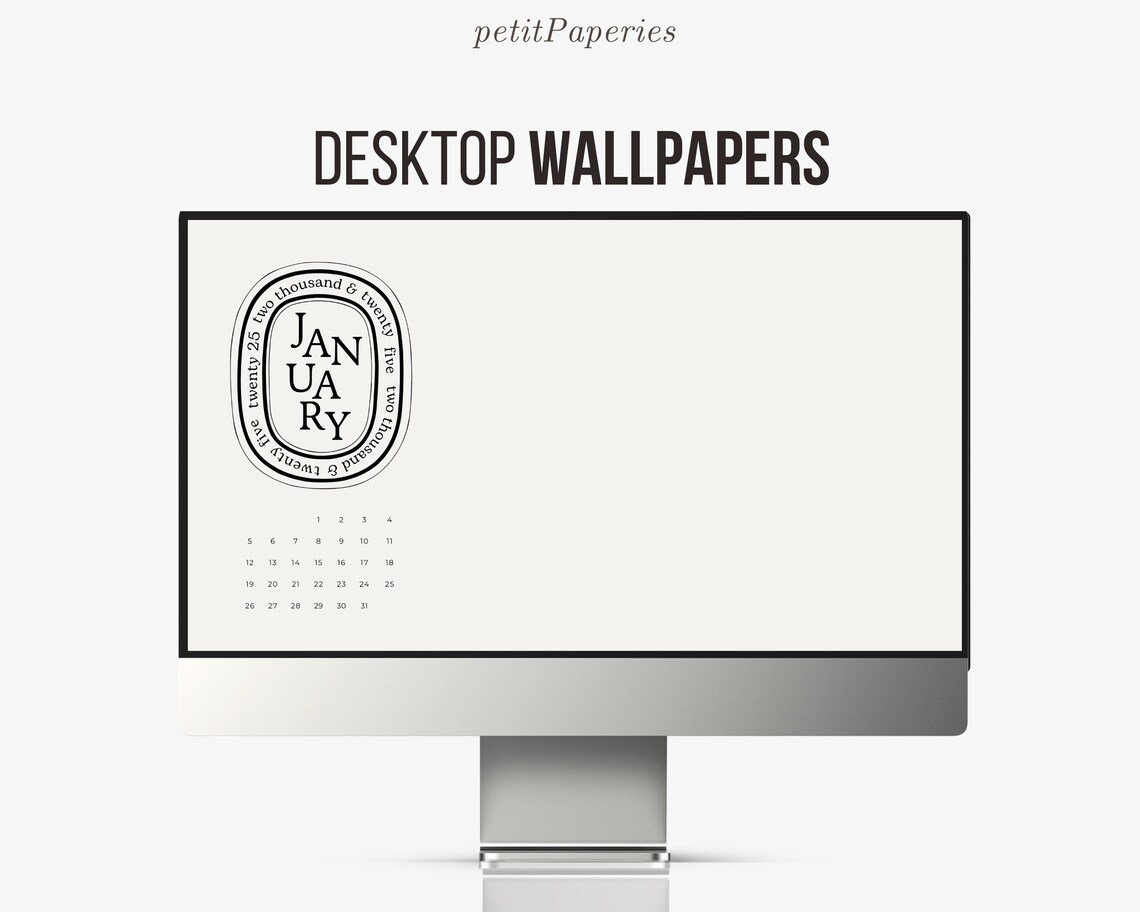 2026 Desktop Calendar Wallpapers 2025-2026 | Minimalist Modern Simple ...