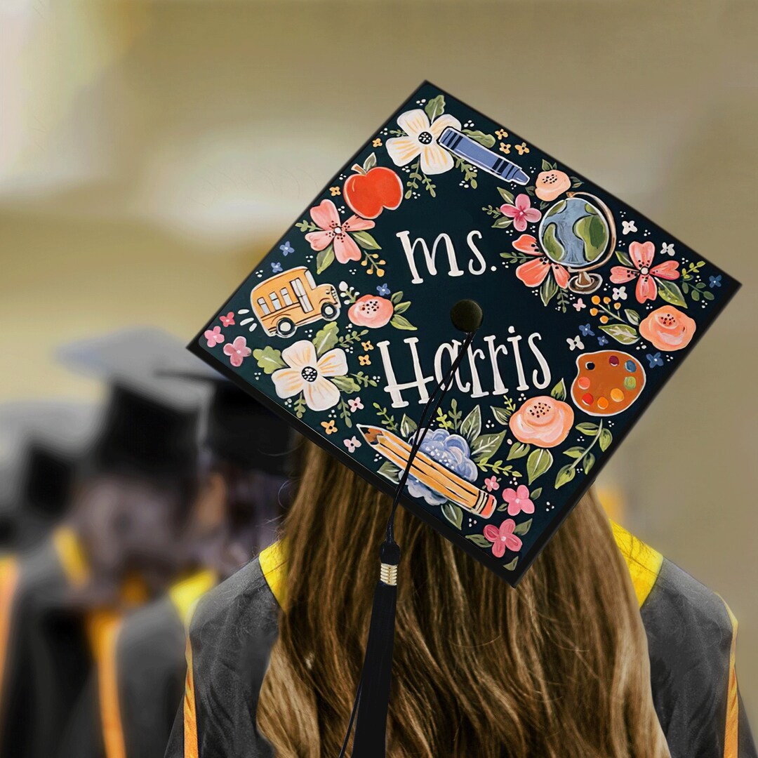 Custom Graduation Cap Topper, Teacher Graduation Cap, Grad Cap Custom ...