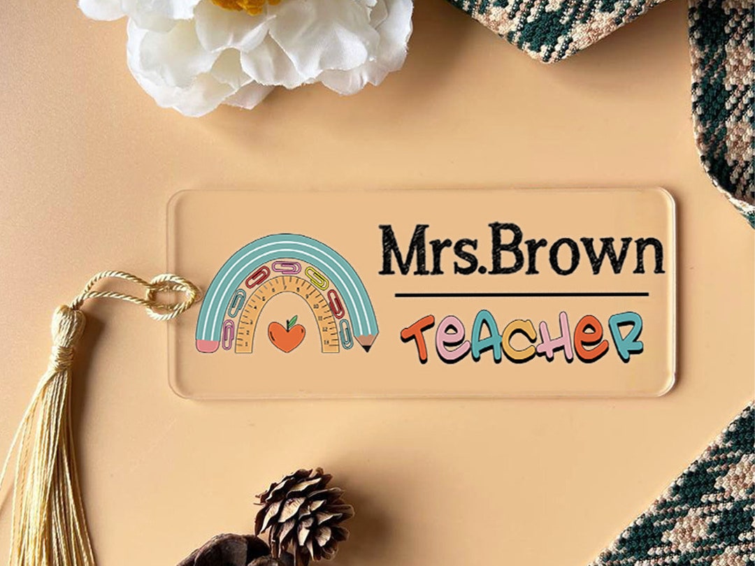 Personalized Teacher Bookmark Teacher Appreciation Gift - Etsy