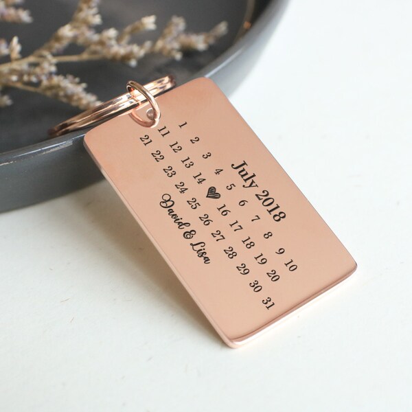 Calendar Keychain - Etsy
