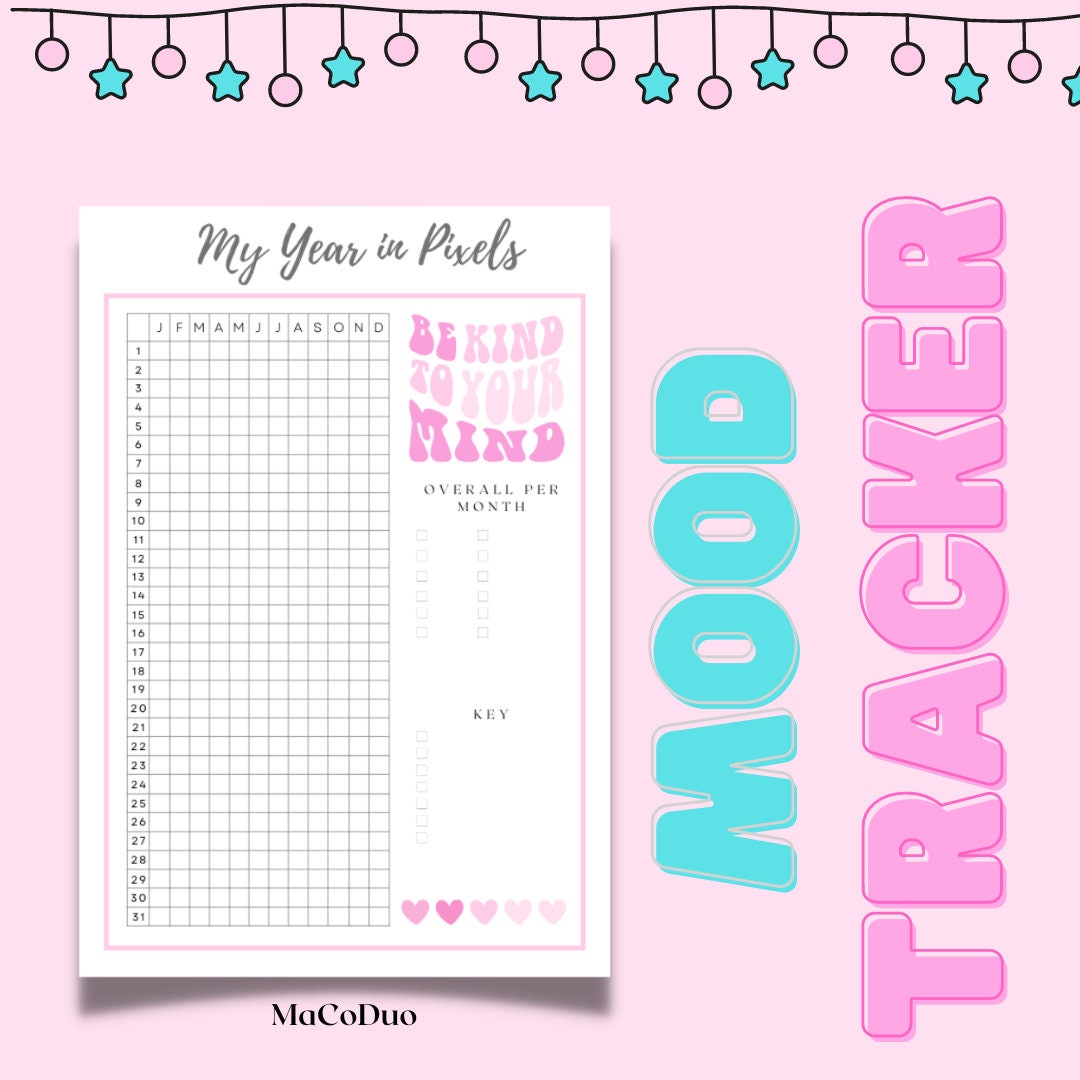 My Year in Pixels- Mood Tracker - Etsy