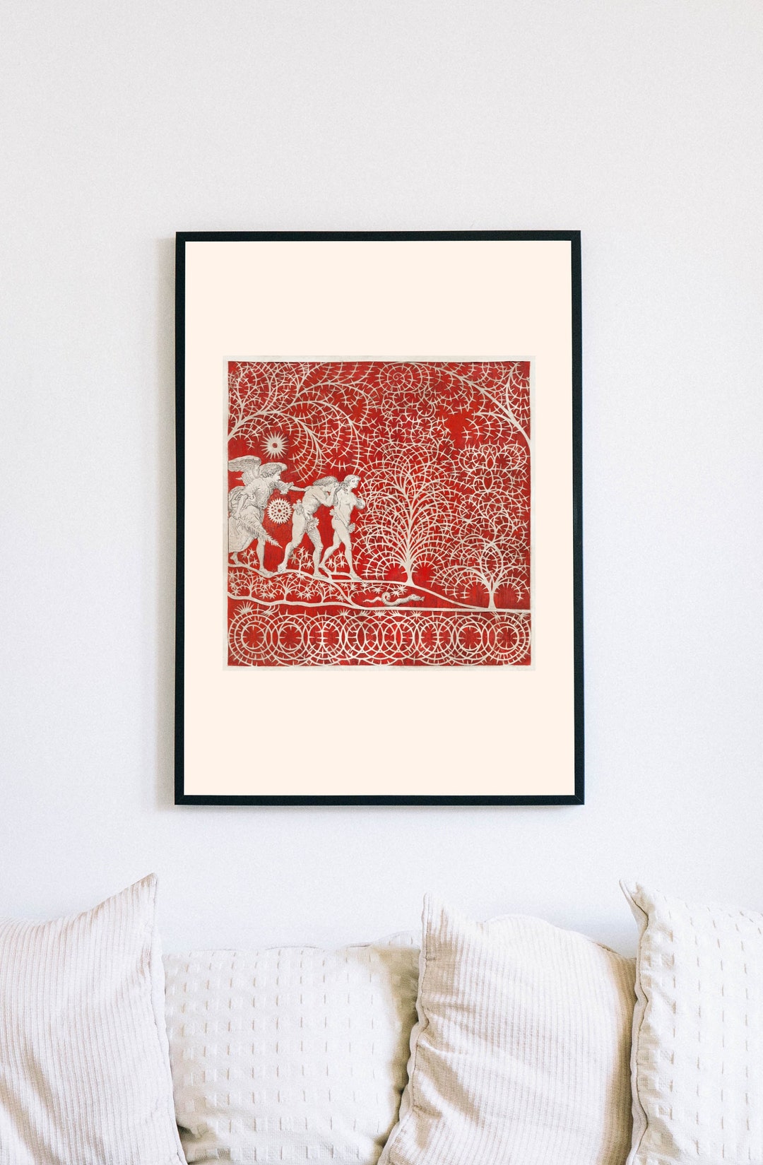 Garden of Eden Expulsion Instant Download, Angel Poster, 18th Century ...