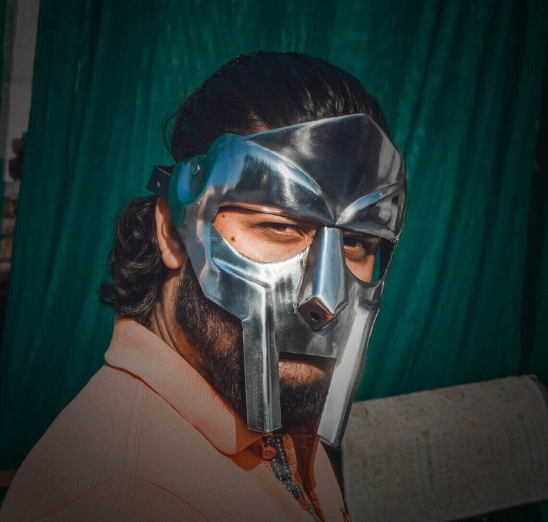 MF Doom Face Mask, Medieval Armour Face Mask Roman Gladiator Mask for ...