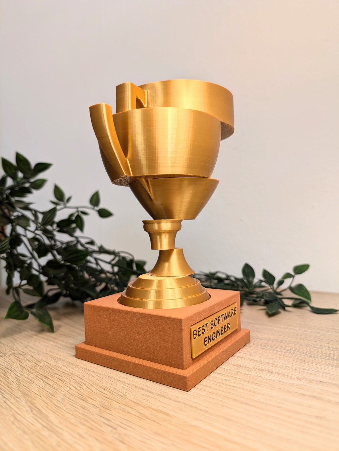 Personalized Glithced Trophy, Programmer Award Design, Gift for ...