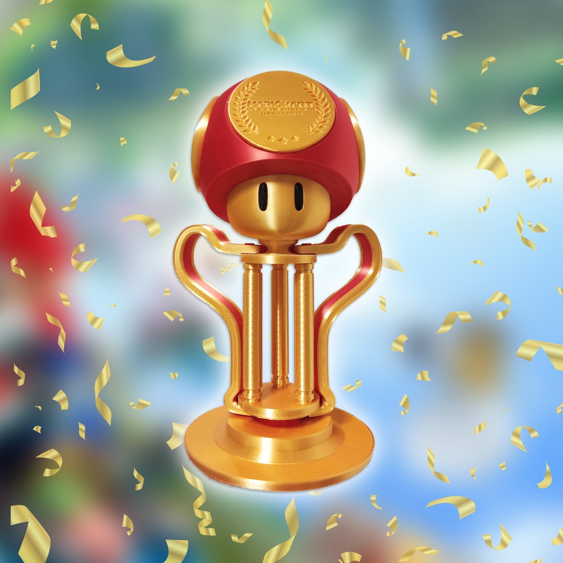 Mario Kart Inspired Mushroom Cup Trophy | Mario Kart Tournament Trophy ...