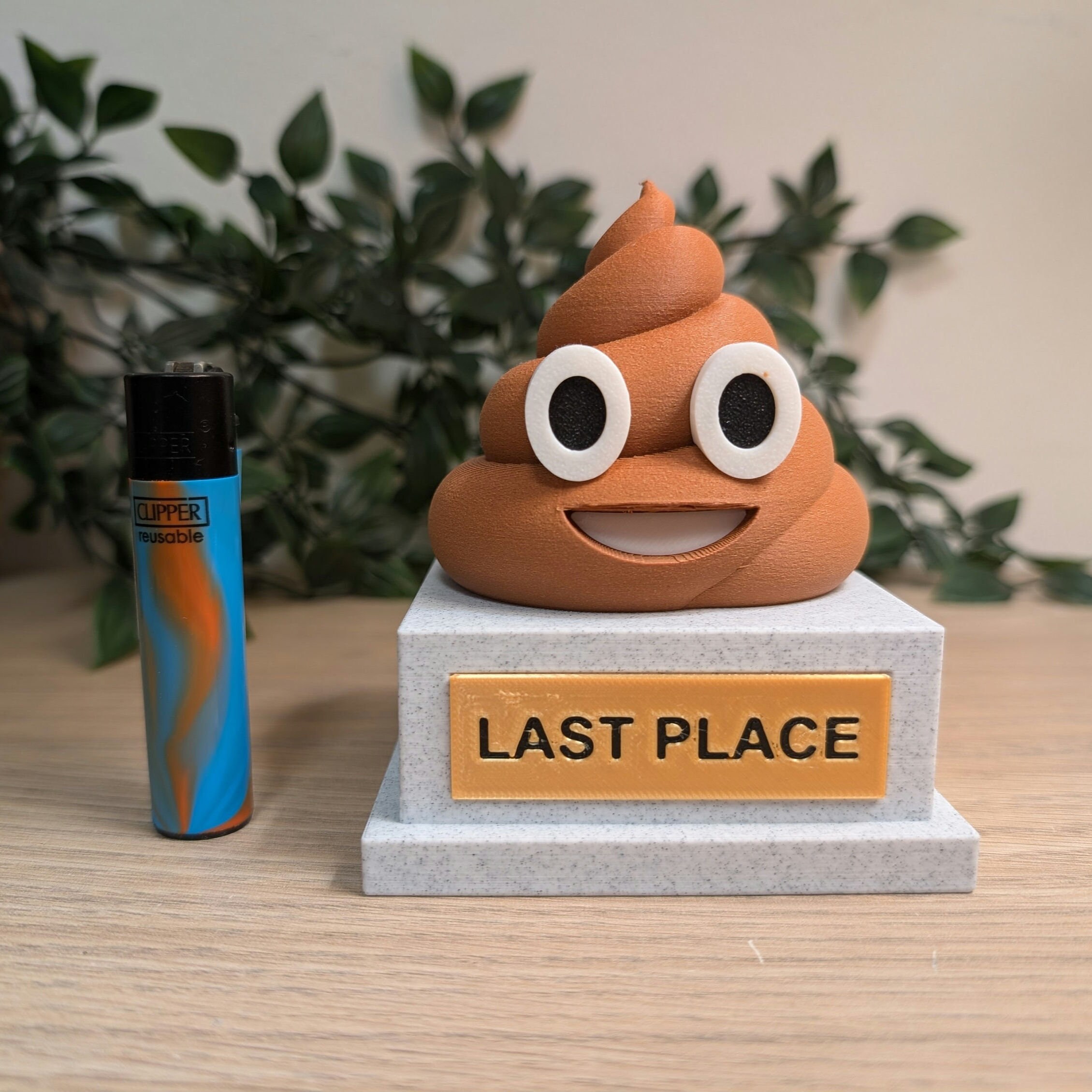 Personalized Last Place Poop Emoji Trophy, Great as a Gag Gift for ...