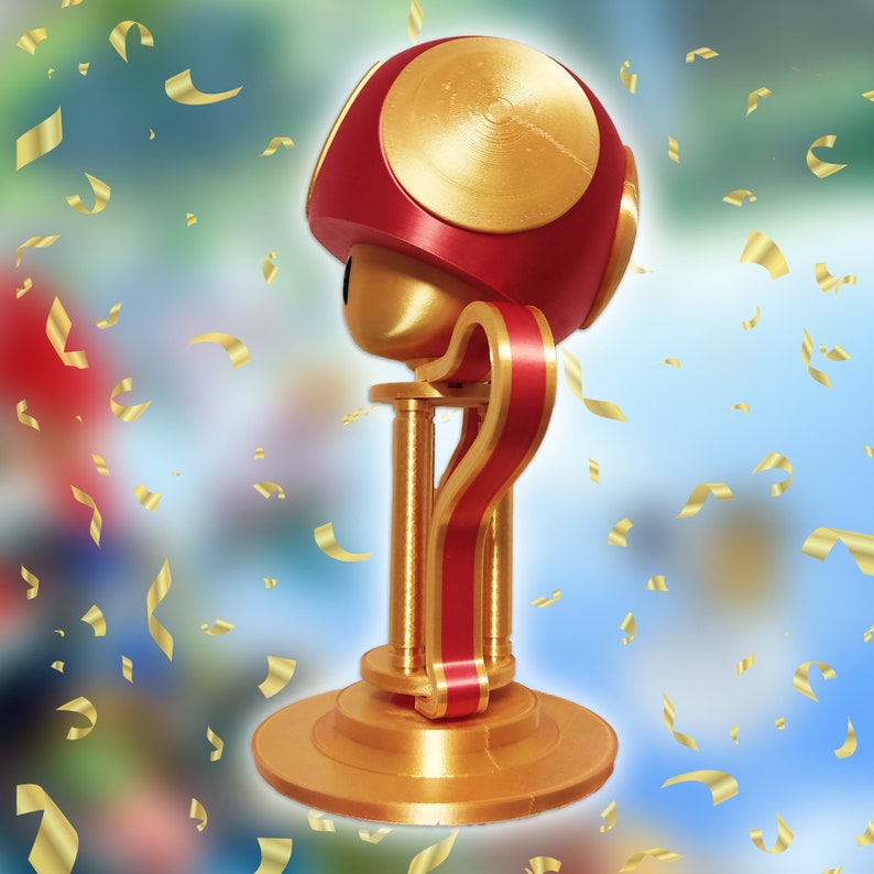 Mario Kart Inspired Mushroom Cup Trophy | Mario Kart Tournament Trophy ...