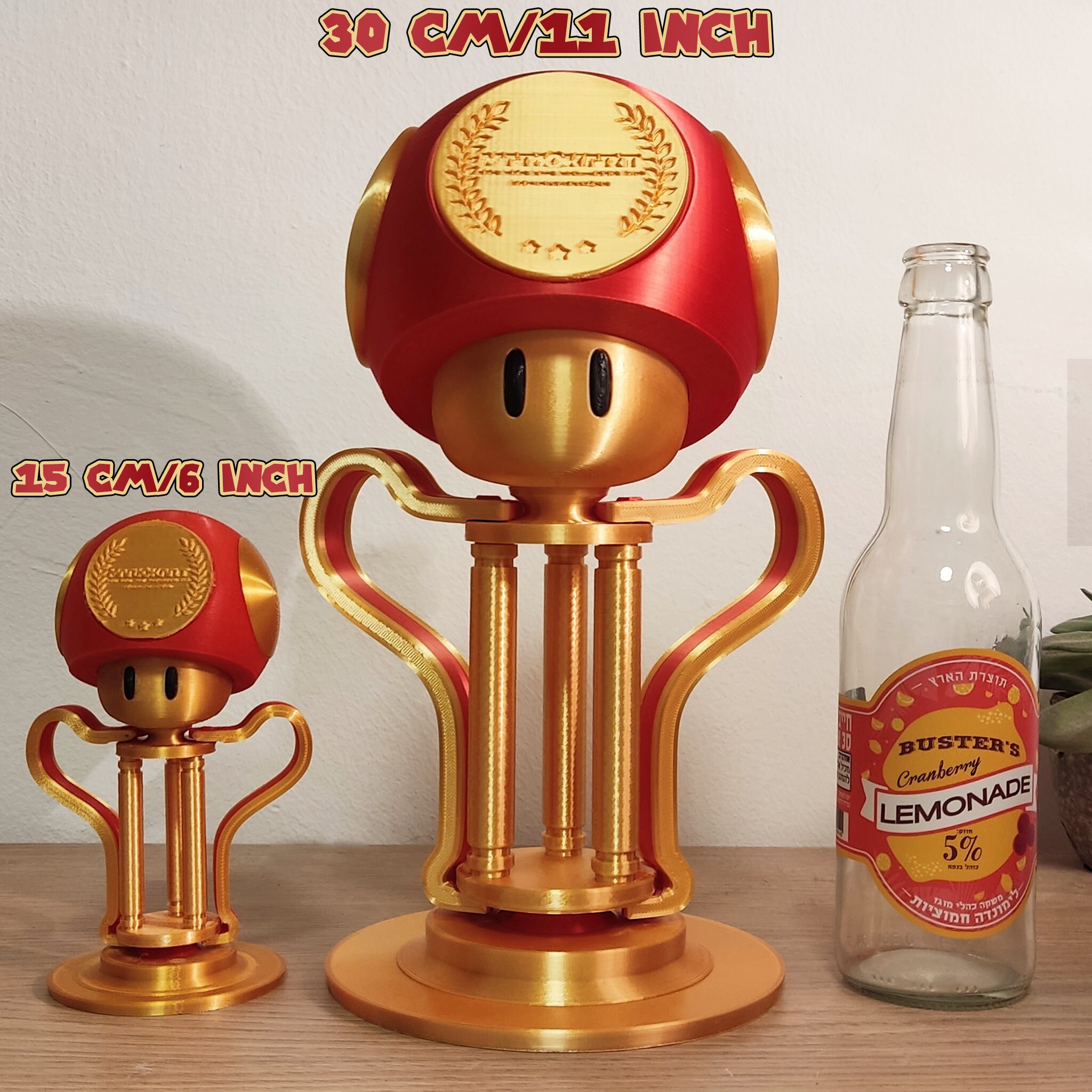 Mario Kart Inspired Mushroom Cup Trophy | Mario Kart Tournament Trophy ...