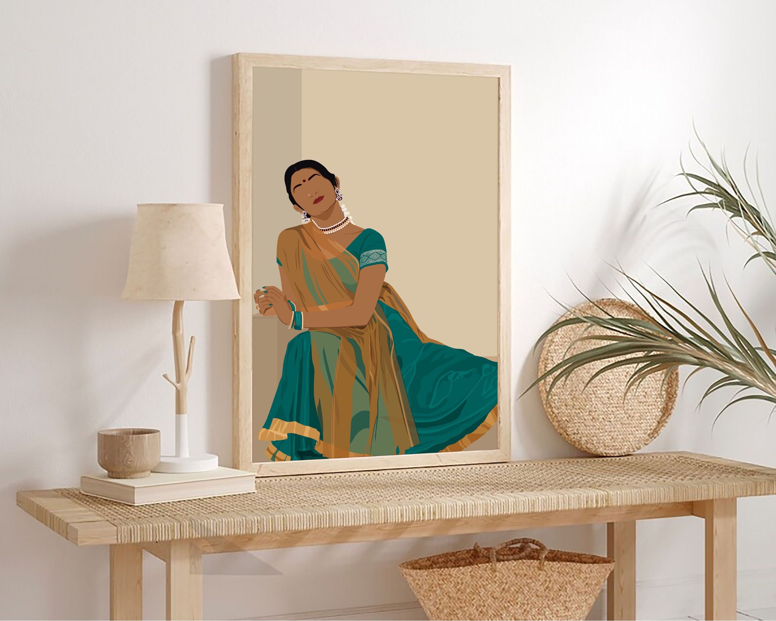 South Indian Art, Telugu Art, South Asian Art, Desi Print, Tamil Wall ...