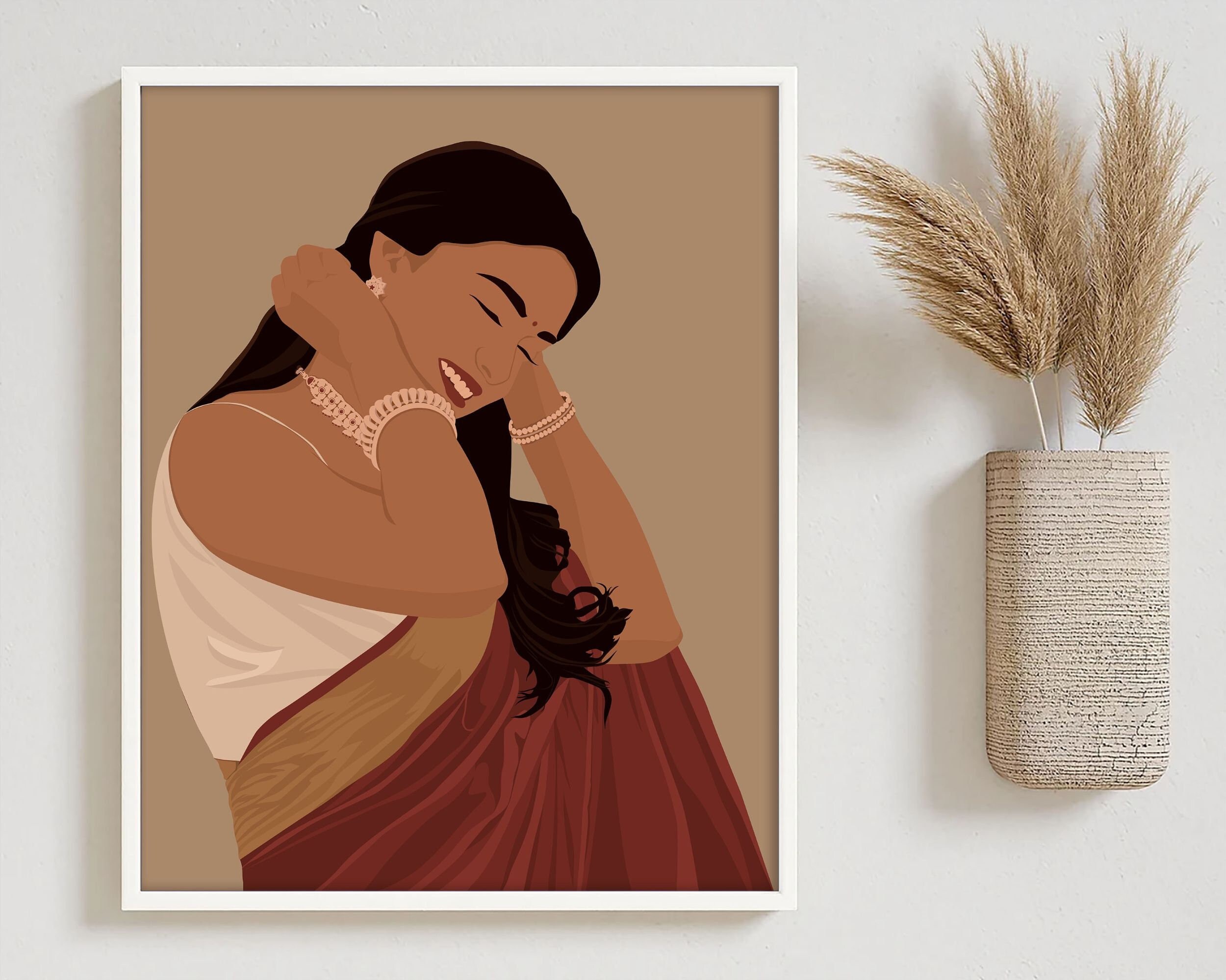 Tamil Wall Art, Modern Indian Art, South Indian Art, Asian Painting ...