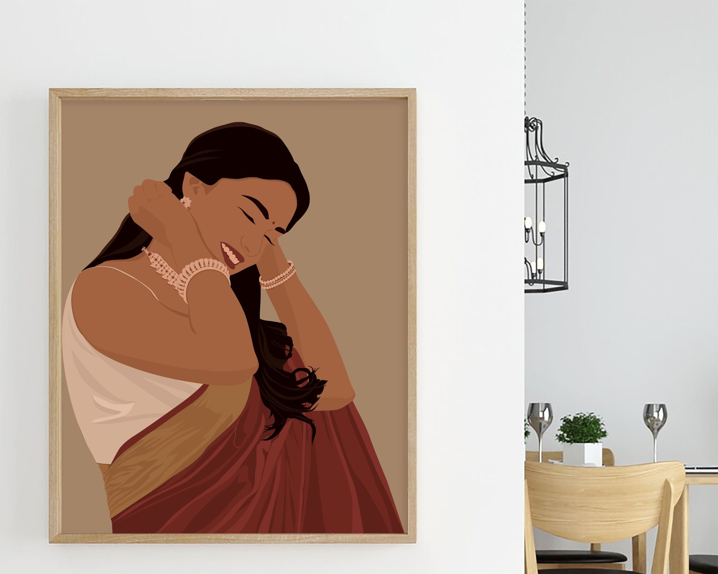 Tamil Wall Art, Modern Indian Art, South Indian Art, Asian Painting ...