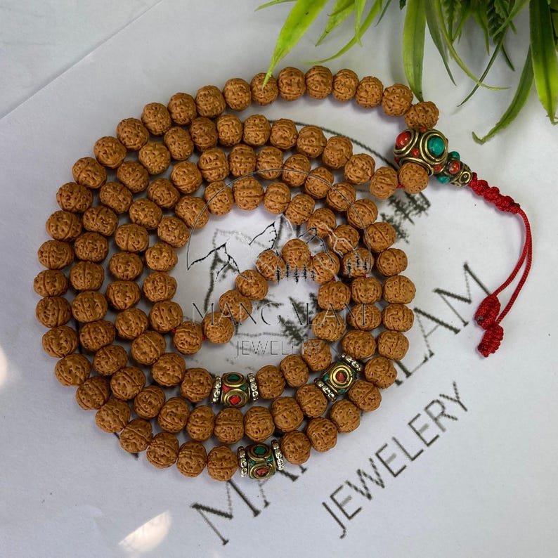 Very Rare Rudraksha Pathri Mala, Chikna Pathar Mala 10mm, Tibetan Bead ...