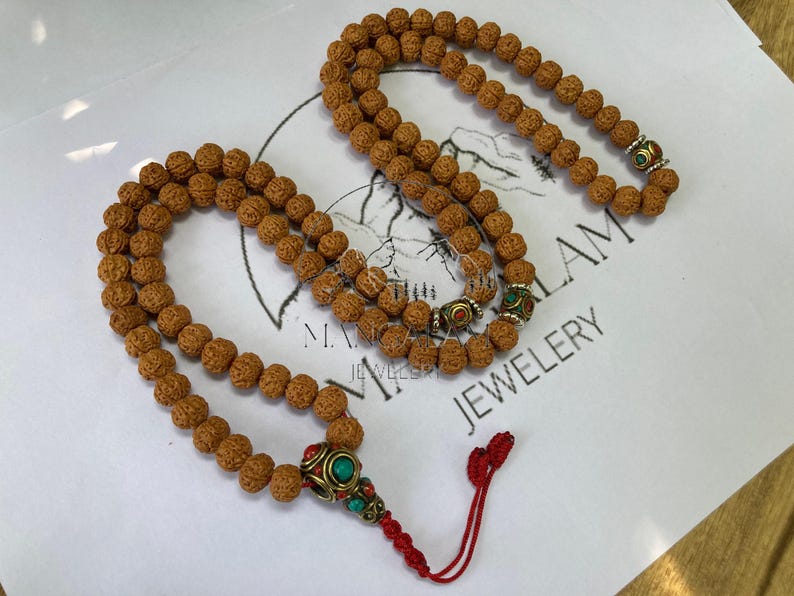 Very Rare Rudraksha Pathri Mala, Chikna Pathar Mala 10mm, Tibetan Bead ...