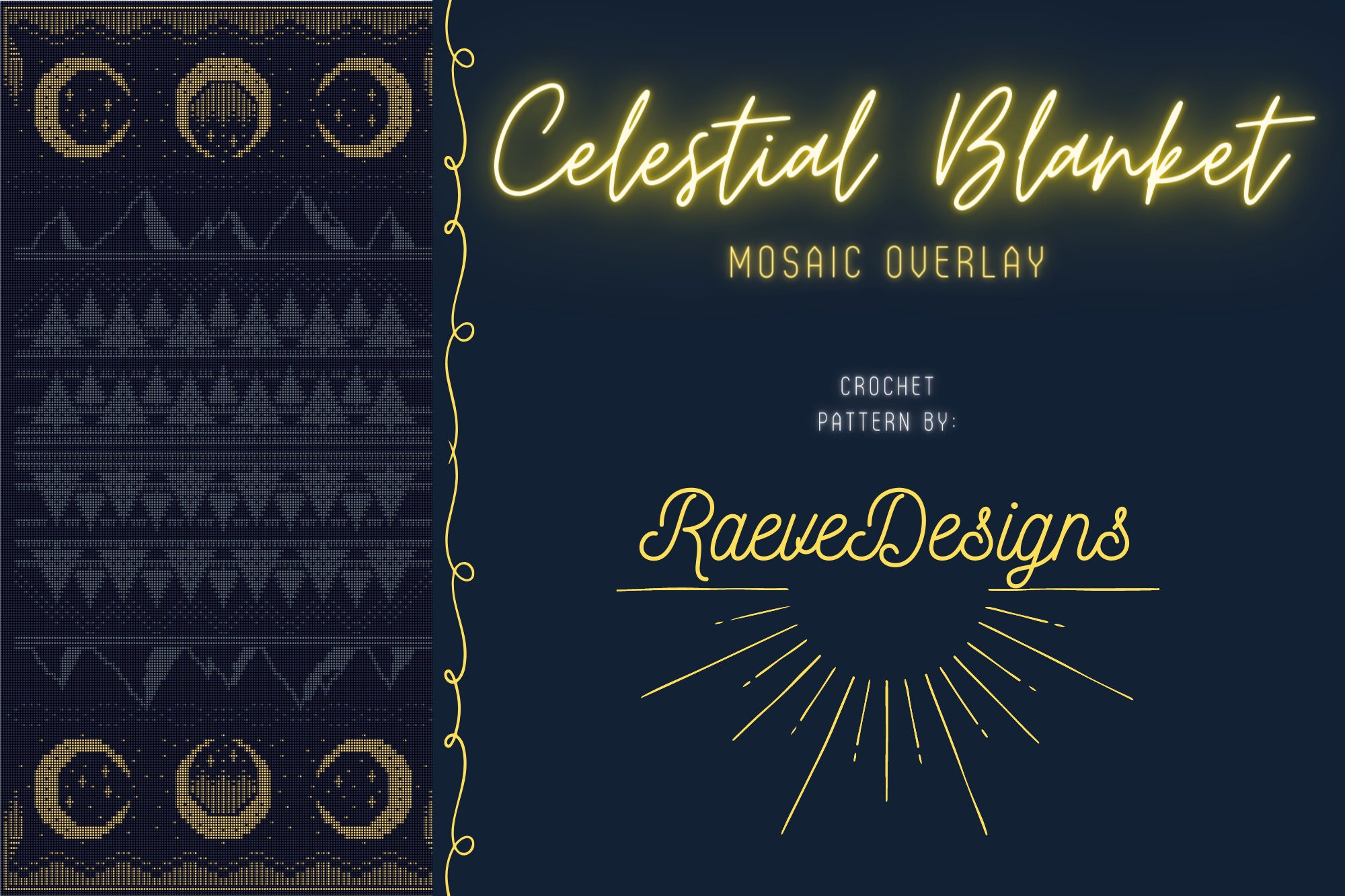 Celestial Blanket Overlay Mosaic Crochet Pattern PDF - Etsy