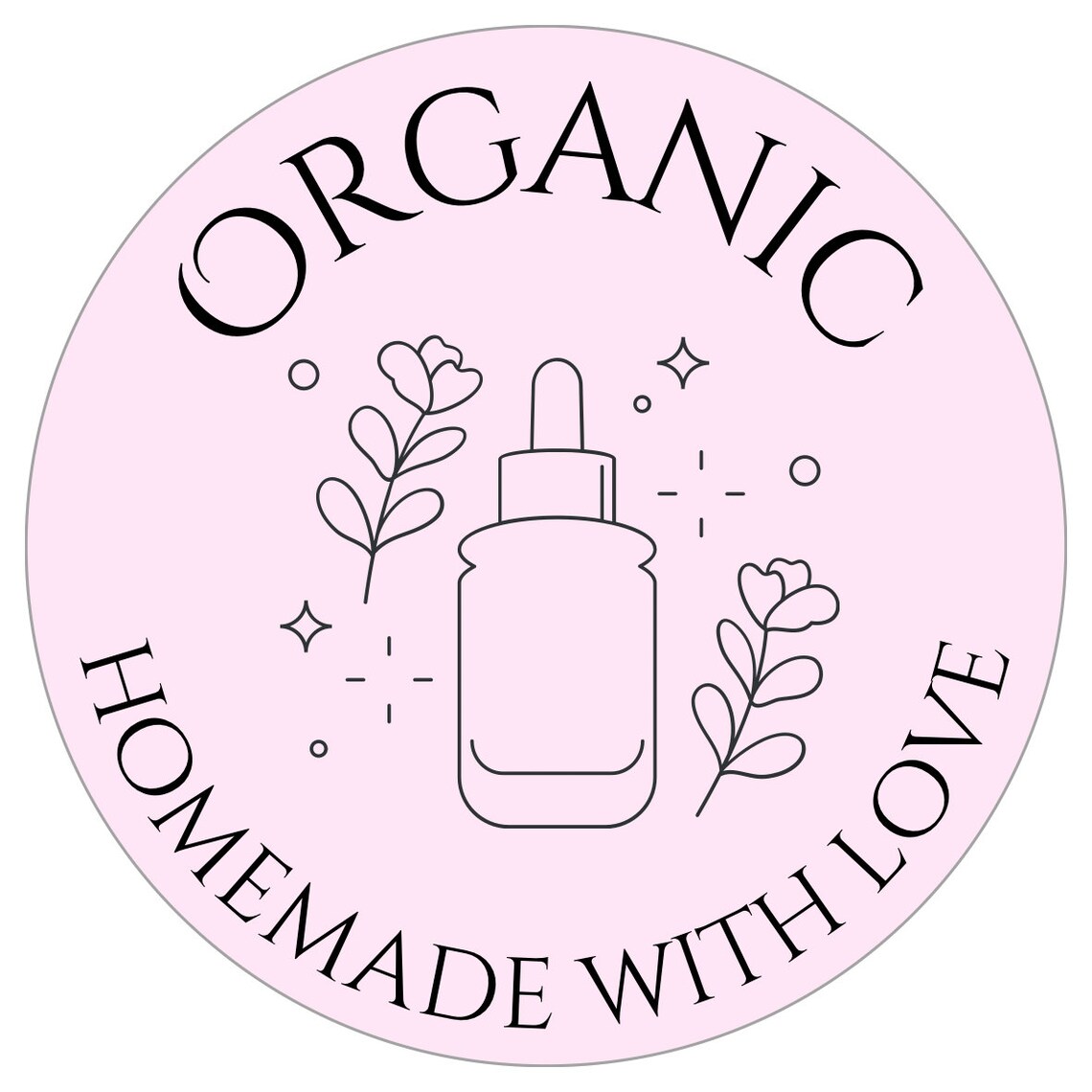 Homemade With Love Round Sticker - Digital - PNG - Small Busines - Etsy