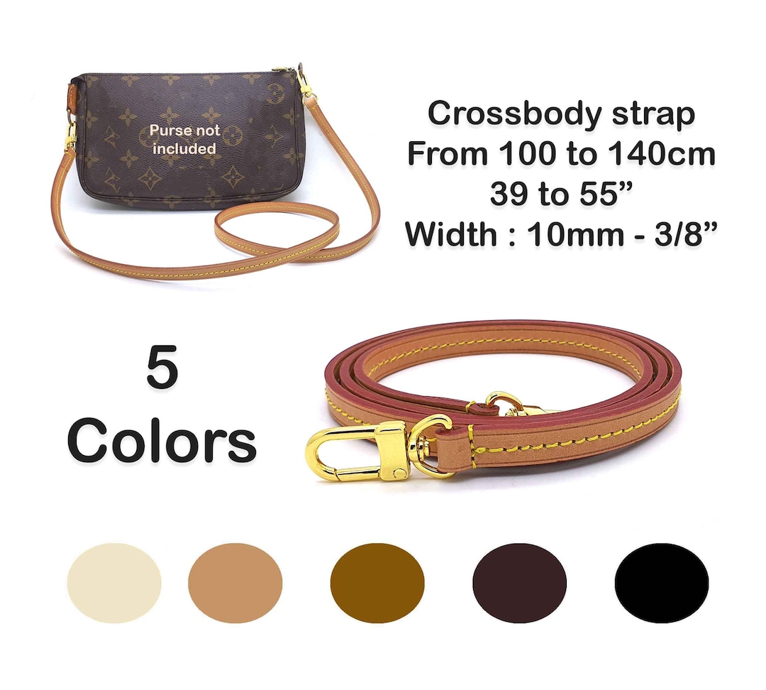 10mm - 3/8" Vachetta Leather Strap Replacement - Pochette Accessoires ...
