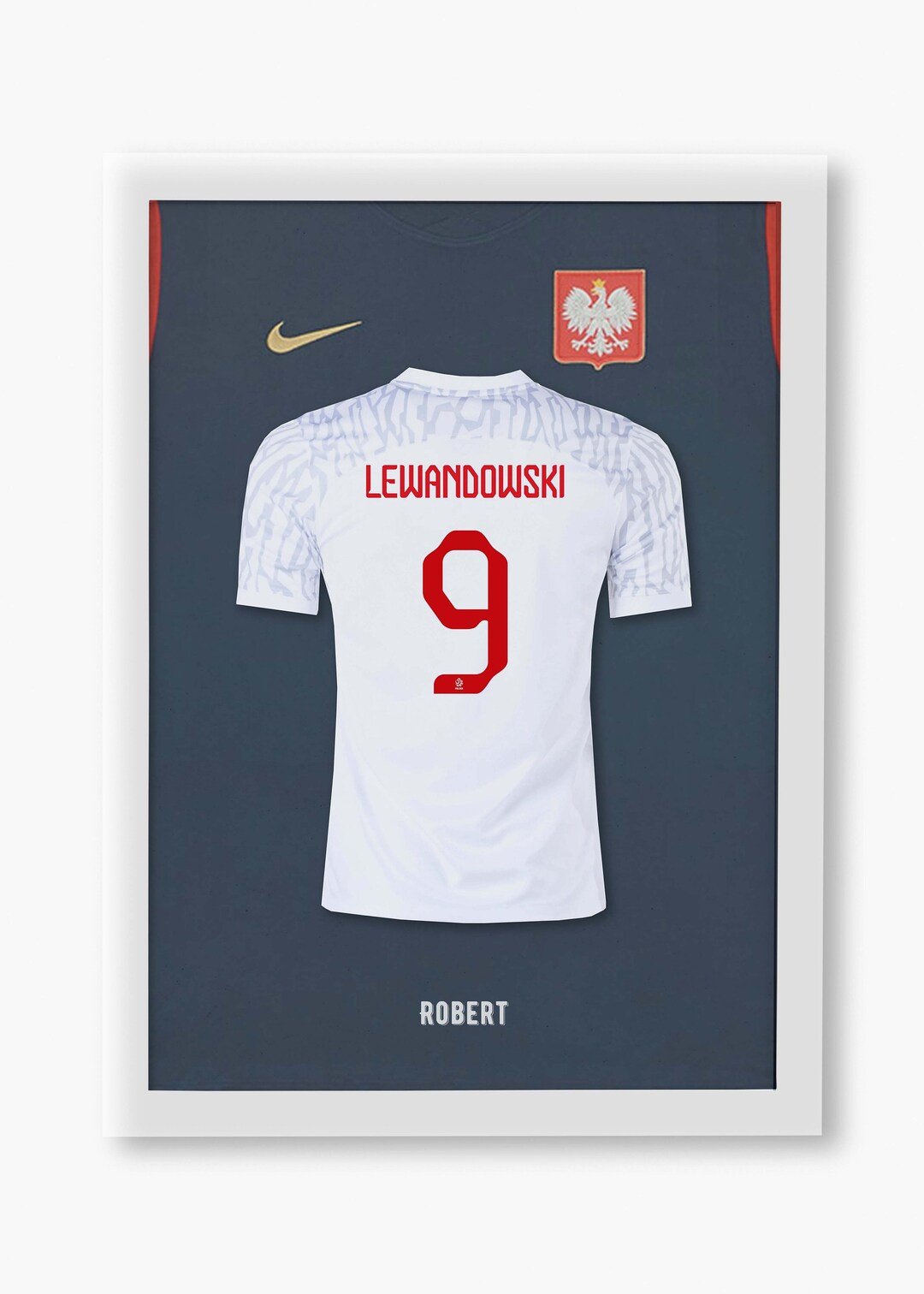 Lewandowski Poland Jersey, Photorealistic Thermal Print, Football ...
