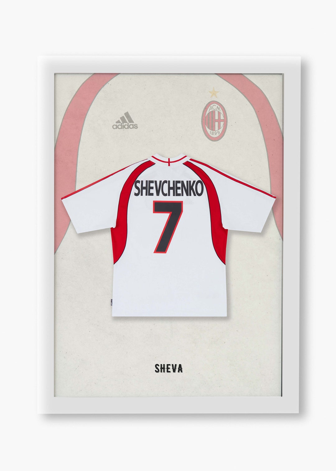 Shevchenko Milan Jersey, Photo Poster, Thermal Print, Football Legends ...
