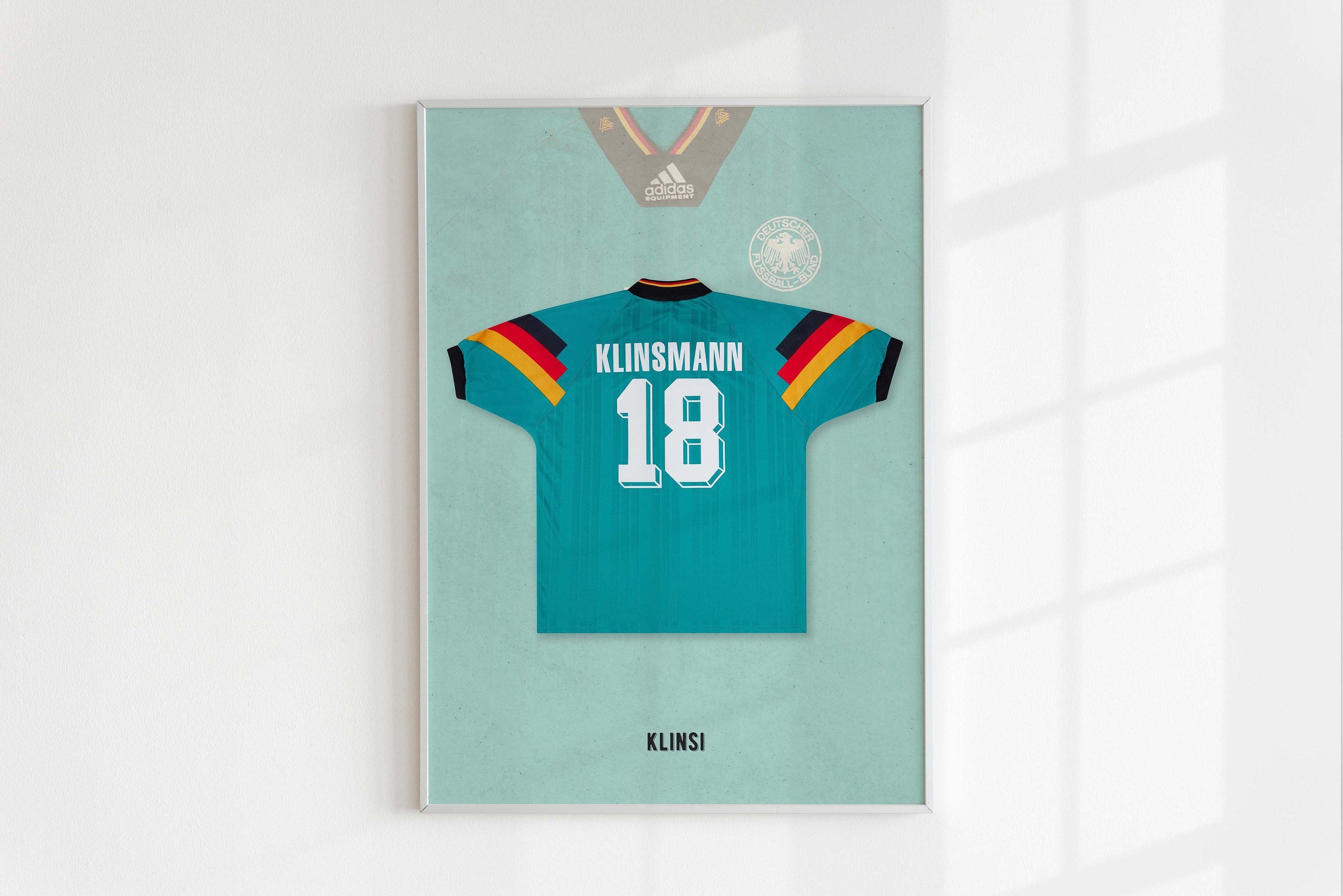 Klinsmann DFB Jersey, Photo Poster, Thermal Printing, Football Legends ...