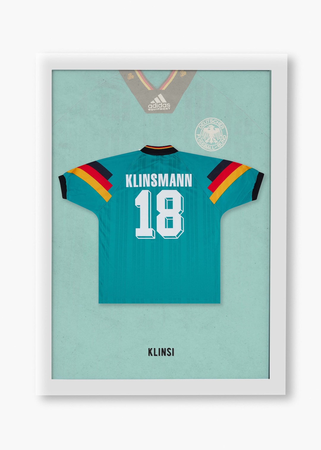 Klinsmann DFB Jersey, Photo Poster, Thermal Print, Football Legends ...