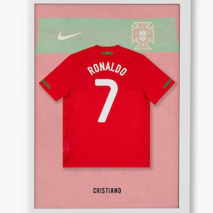 C. Ronaldo Portugal Jersey, Photo Poster, Thermal Print, Football ...