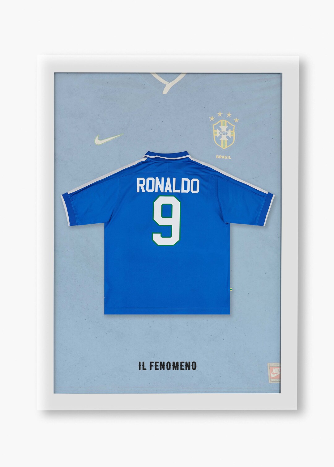 Ronaldo Fenomeno Brasil Jersey, Photo Poster, Thermal Print, Football ...